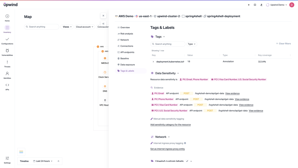 Automatically Visualize Sensitive Data Flows in Upwind’s Topology Map - Upwind